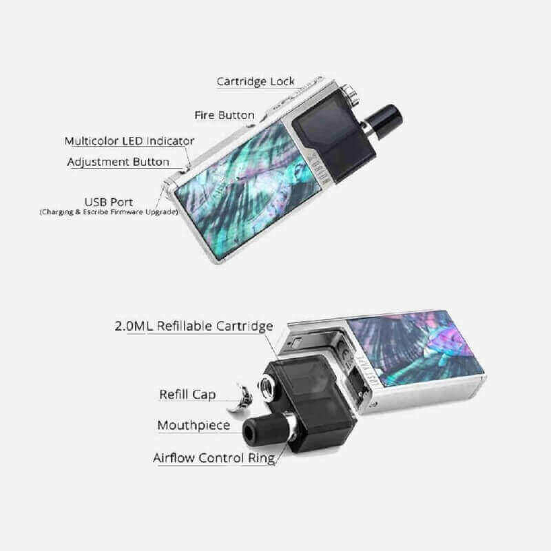 Kit Orion DNA GO de Lost Vape Carbone Noir - eCig Zen
